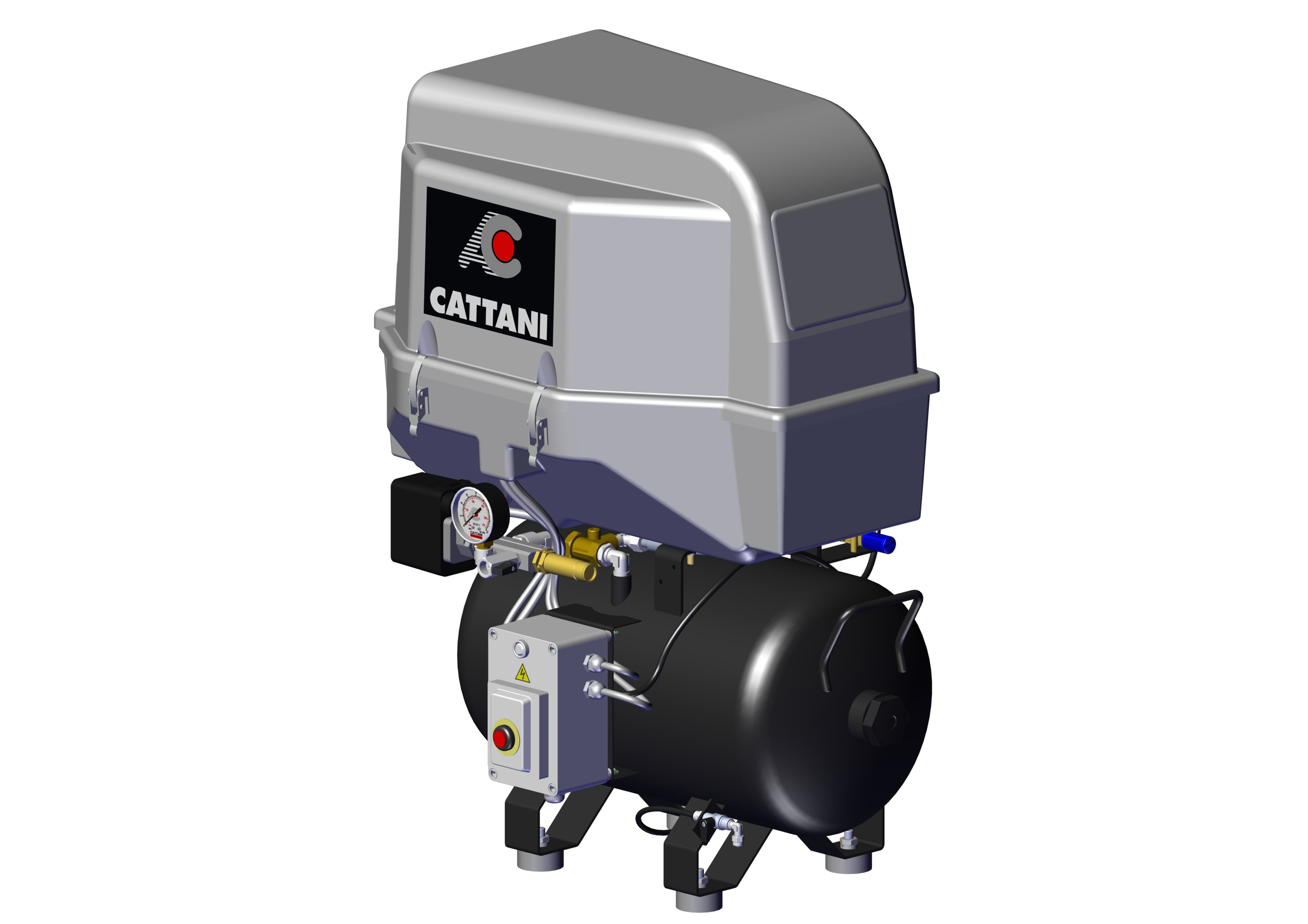 AC 200 QND – Two-cylinder compressor, with noise-reducing plastic cover ...